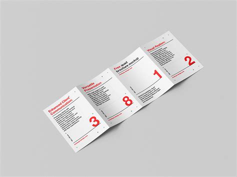 5 Free Accordion 4 Fold Brochure Mockup PSD Files PsFiles