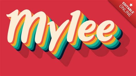 Mylee Retro Vintage 3d Text Effect Generator Mylee Retro Vintage 3d Text Effect Generator