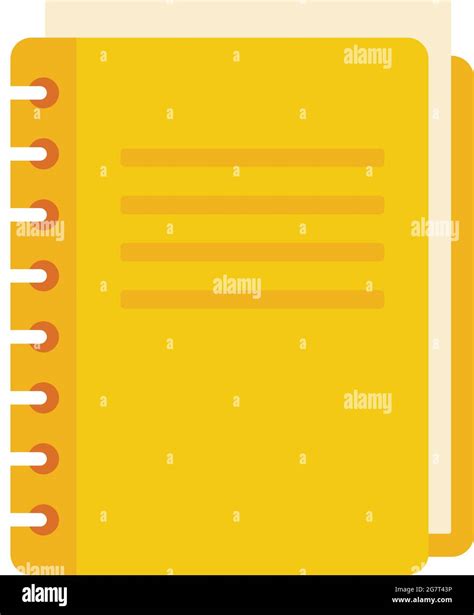 School Notebook Icon Flat Illustration Of School Notebook Vector Icon