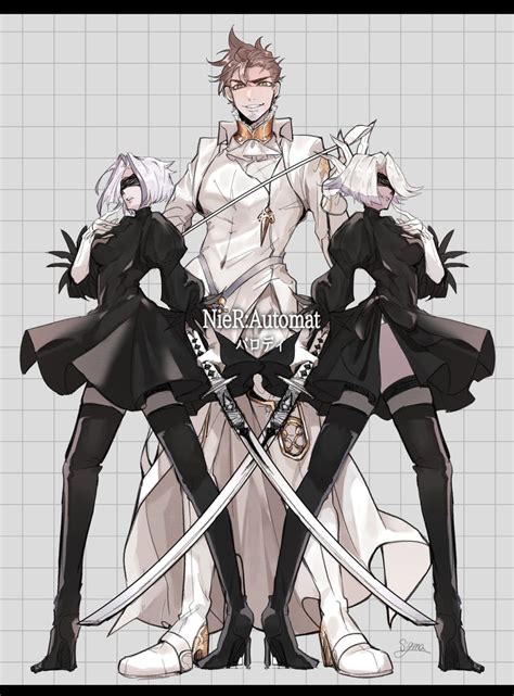 2b Vaggie Commander Adam And Lute Nier And 2 More Drawn By