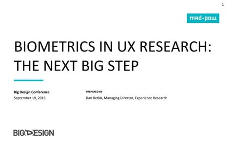 Biometrics In Ux Research The Next Big Step Pptx