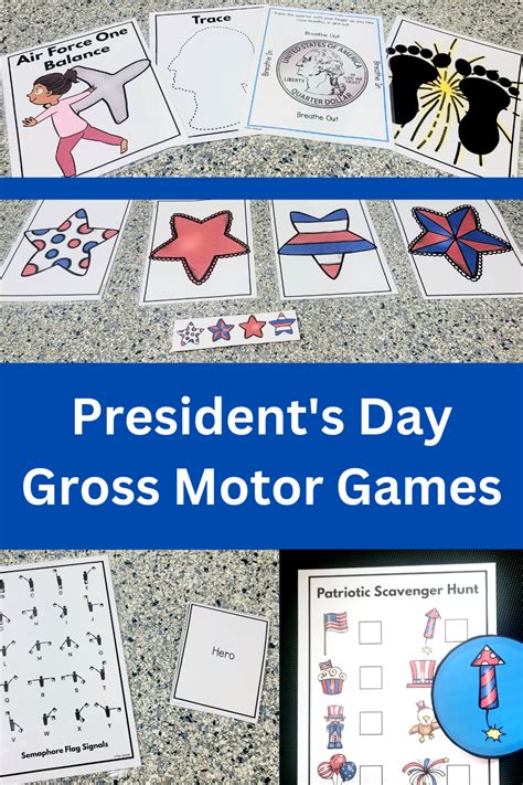 Presidents Day Gross Motor Activities Pink Oatmeal