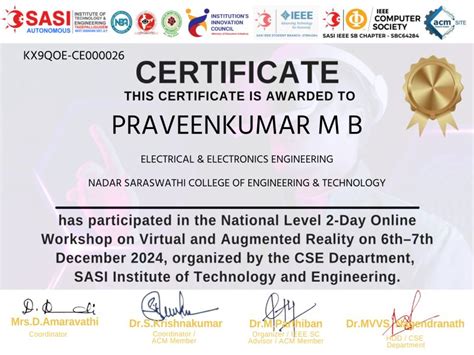 Praveenkumar M B On Linkedin Ar Vr Electricalengineering