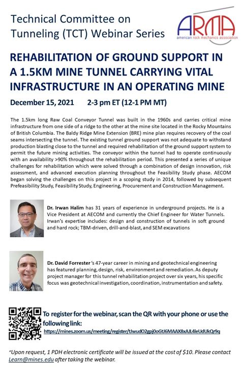 Reza Hedayat On Linkedin Upcoming Arma Tunneling Committe Webinar On Dec 15 From 2 3 Pm Et