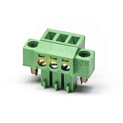 Terminal Block Pluggable Clamp Type To Screw Terminal Green Cable Connector 7 5mm