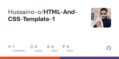 Github Hussaino O Html And Css Template