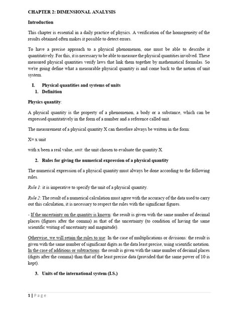 Chapter 2 Mesurement Pdf International System Of Units Equations