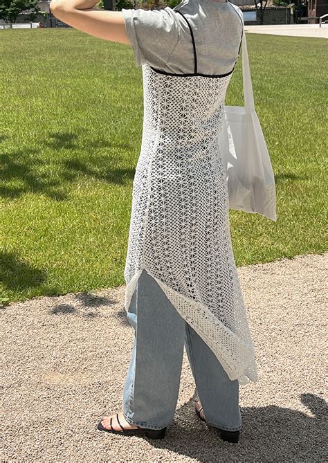 르로우 펀칭 레이스 원피스 위시버킷