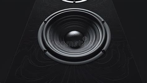 Monitoring Speaker Is Vibrating Viewed From Tilted Angle Against