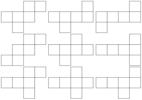 정육면체 전개도 11종 네이버 블로그