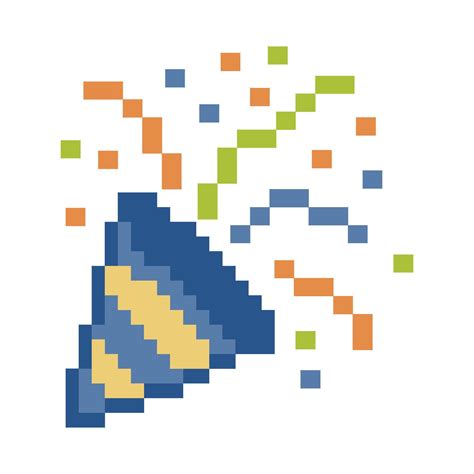 Pixel Art Party Popper Exploding With Confetti 74158853 Vector Art At