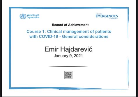 Worldhealthorganization Emir Hajdarević