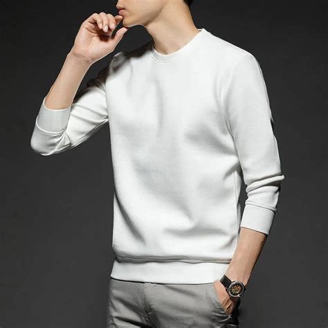 Camisola De Manga Comprida Masculina Pul Ver Casual Casacos Masculinos