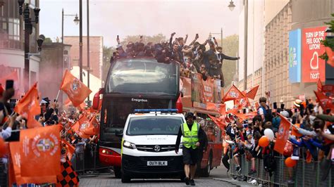 Luton Town Fc Celebrate Premier League Promotion With Open Top Bus