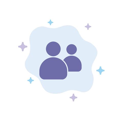 Friends Group Users Team Blue Icon On Abstract Cloud Background