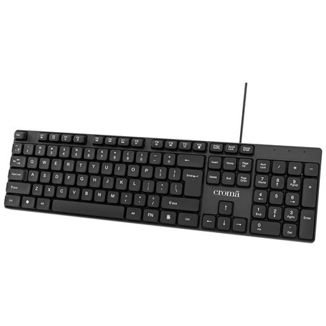 Buy Croma Wired Keyboard With Multimedia Shortcuts Robust And Compact