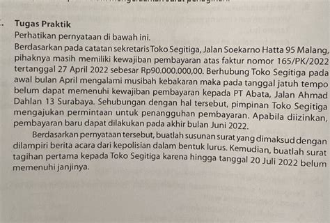 Tugas Praktik Perhatikan Pernyataan Di Bawah Studyx