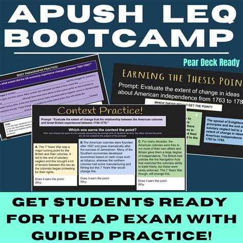 Apush Exam Leq Bootcamp History For Humans