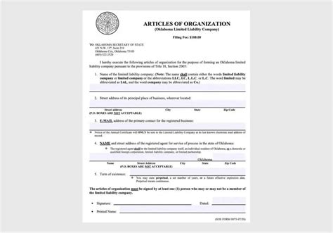 How To Start Your Own Llc In Oklahoma Simplifyllc