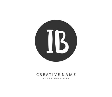 IB Initial Letter Handwriting And Signature Logo A Concept Handwriting Initial Logo With