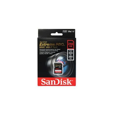 Sandisk Extreme Pro 256gb Sdxc Do 300mbs Uhs Ii Class 10 U3 V90
