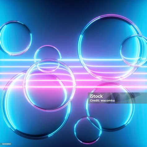 3d 렌더링 빛나는 기하학적 모양과 유리 공 맑은 거품과 레이저 펜타곤과 추상적 배경 3차원 형태에 대한 스톡 사진 및 기타 이미지 3차원 형태 가상현실 과학