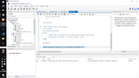 Membuat Trigger Pada Mysql Workbench