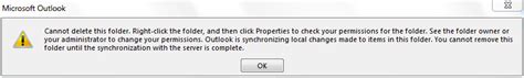 Permissions Deleting Empty Folders From Deleted Items In Outlook 2013