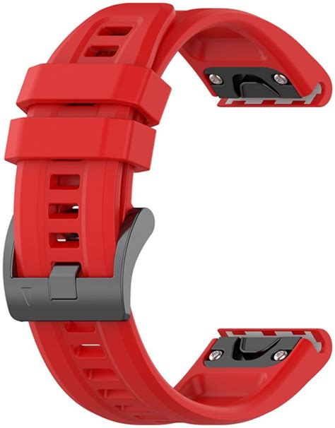Universeel Garmin QuickFit MM Bandje Siliconen Gespsluiting Rood GSMpunt Nl