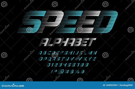 Speed Font Stock Vector Illustration Of Font Modern 144092398