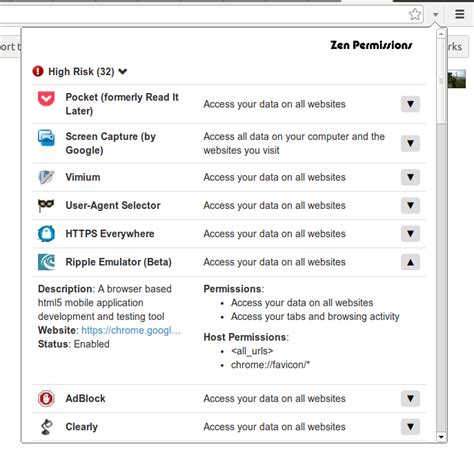 Increasing Security Awareness Of Chrome Extension Users Introduction Zen Permissions Tomazme