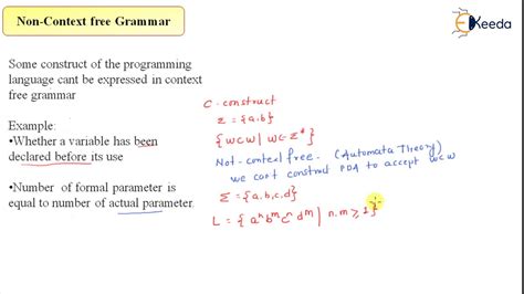 Non Context Free Grammar Explained For Gate Compiler Design Youtube