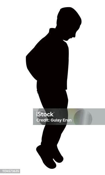 소년 몸 실루엣 벡터 검은색에 대한 스톡 벡터 아트 및 기타 이미지 검은색 남성 명랑한 Istock