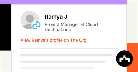 Ramya J Project Manager At Cloud Destinations The Org