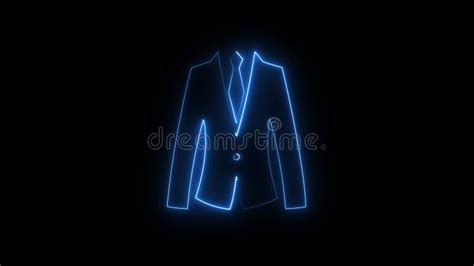 Elections Suit Icon In Neon Style Graphic Flat Design Drawing Man