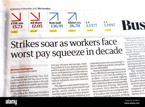 Strikes Soar As Workers Face Worst Pay Squeeze In Decade Guardian