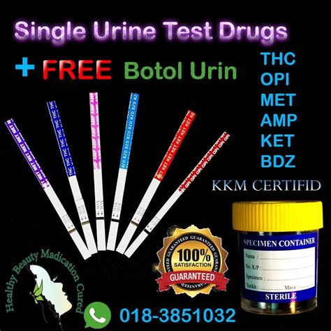 Single Urine Test Drugs Bottle Alat Untuk Menguji Dadah Dalam Air
