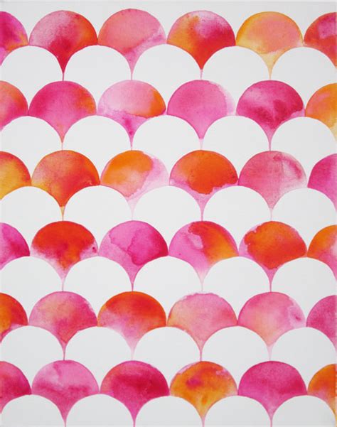 Pink And Orange Scales Clare Woods