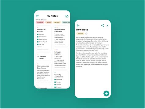 Notes App By Gina Chee On Dribbble