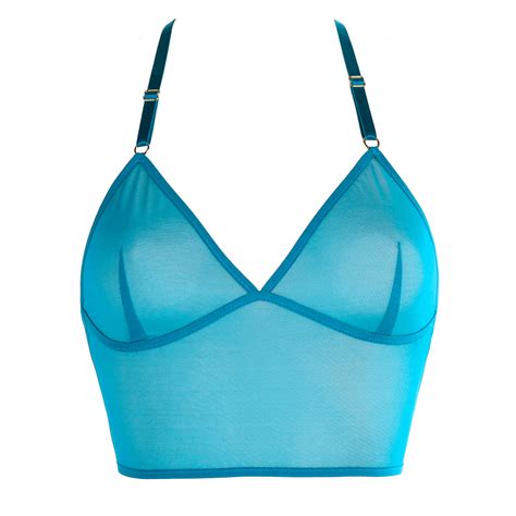 White Mesh Triangle Top By Flash You And Me