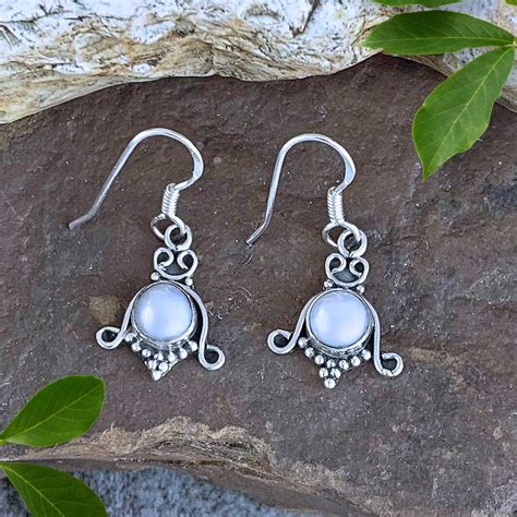 Dainty Dangly Sterling Silver And Pearl Earrings Gle Good Living