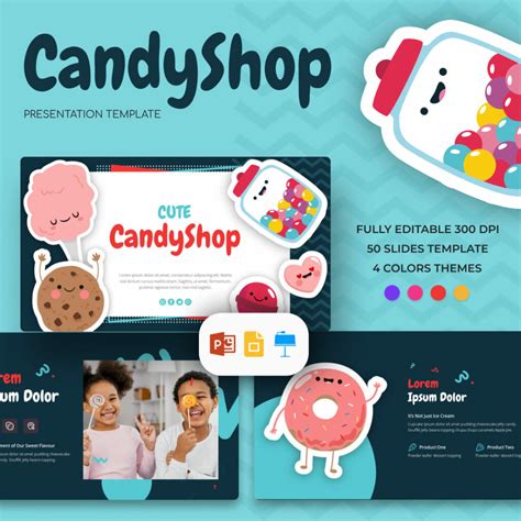 Cute Candy Presentation Template Masterbundles