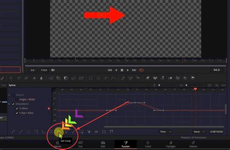 looping arrow animation in davinci resolve tech videostack