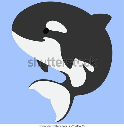 Illustration Cute Orca Suitable Sticker Clipart Stock Vector Royalty