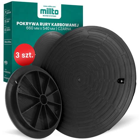 3x POKRYWA RURY KARBOWANEJ 540 MM TRZONOWEJ WŁAZ DEKIEL STUDNI