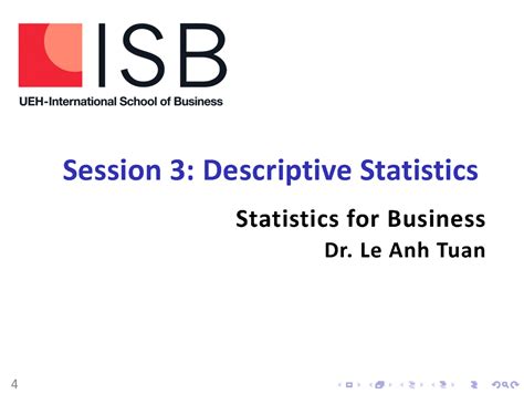 Lecture 3 Statistics Statistics For Business Dr Le Anh Tuan