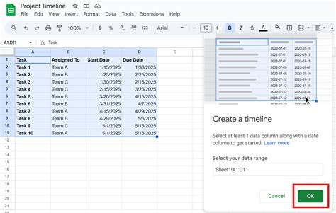 How To Create A Timeline In Google Sheets Step By Step Guide Video