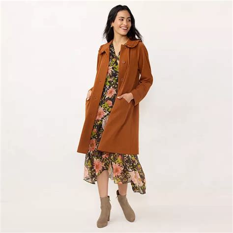 Womens Lc Lauren Conrad Twill Trench Coat
