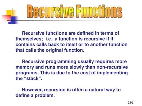 Ppt Mastering Recursive Functions In Programming Lecture Insights