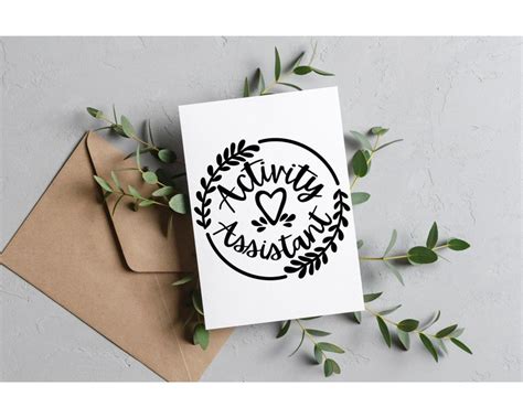 Activity Assistant Svg Activity Assistant Png Activities Etsy